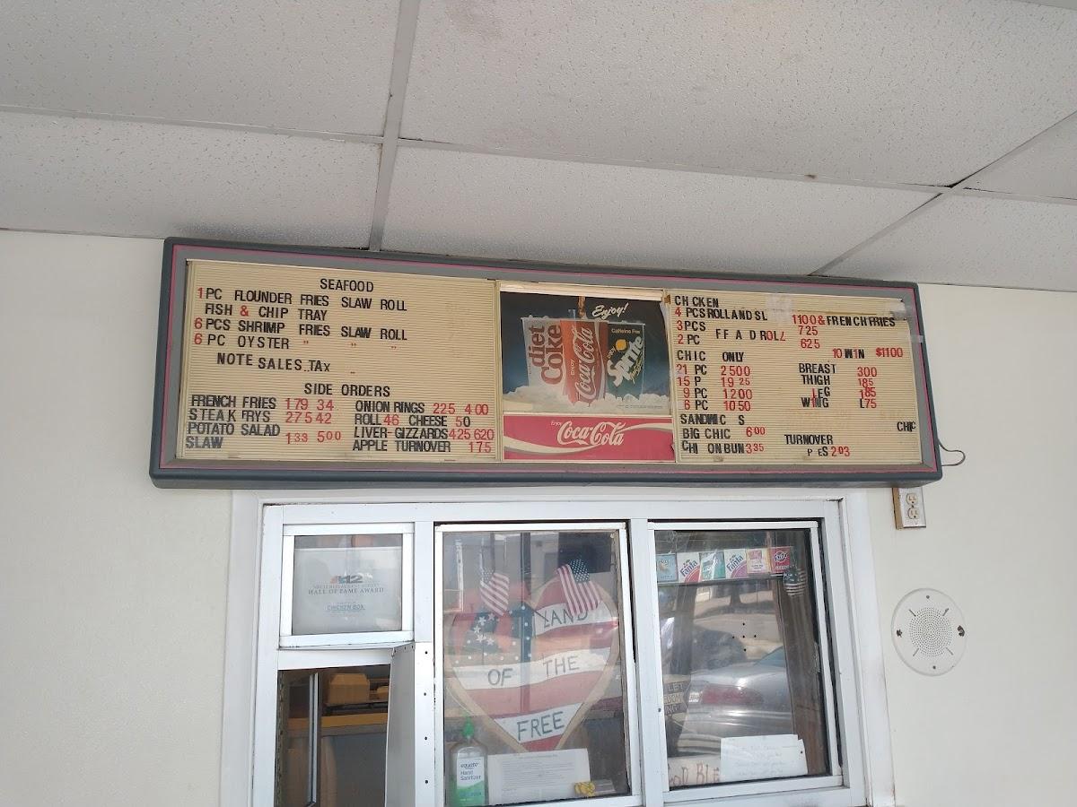 Menu at Chicken Box Restaurant, Richmond