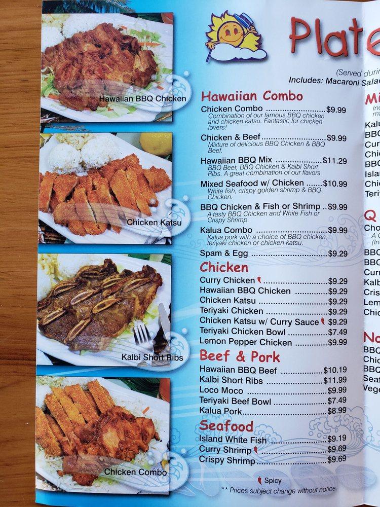 Menu at Q & Q Hawaiian B.B.Q. BBQ, Ventura