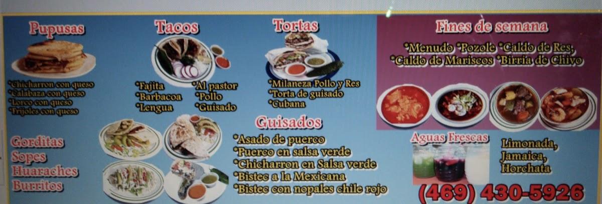 Menu at Mama Vicky's Pupusas y Mas restaurant, Plano