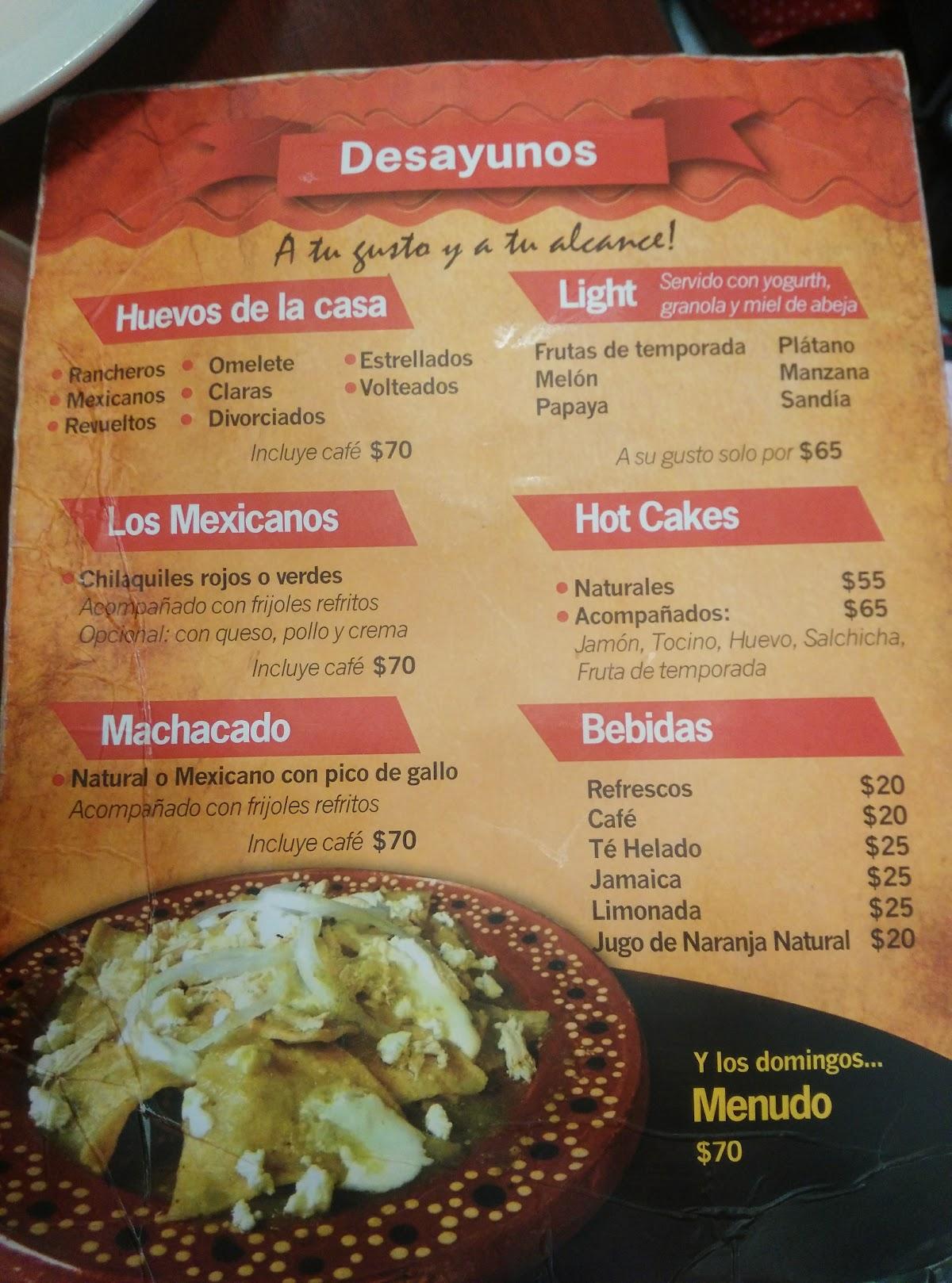 Carta del restaurante 7 Salsas, Monterrey, Av. Revolución