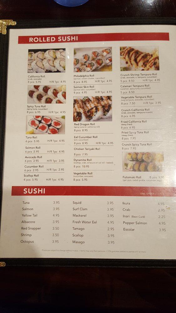 Menu at Tokyo Lobby Restaurant, Hacienda Heights