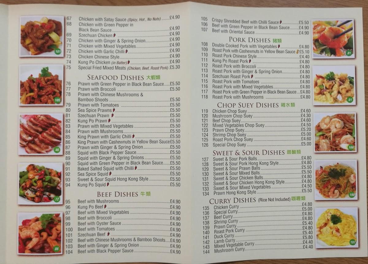 Menu at Welcome Chinese Take Away fast food, Clacton-on-Sea