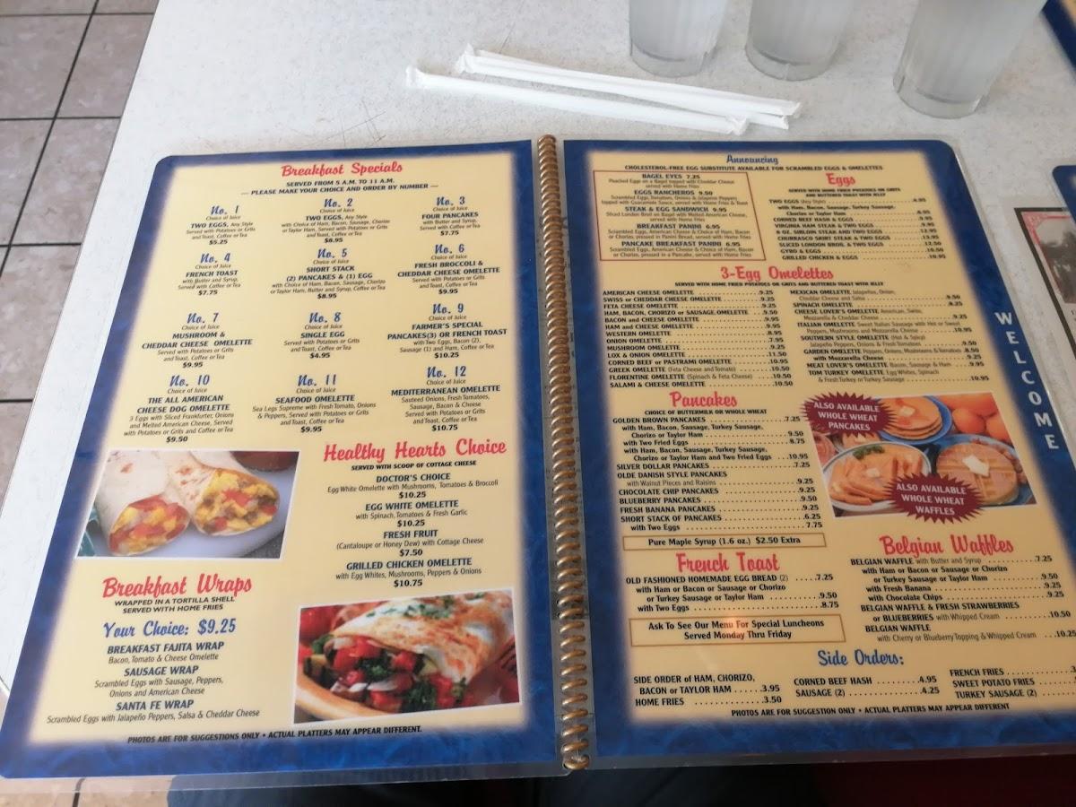 Menu at Four Star Diner restaurant, Union City, 543 32nd St
