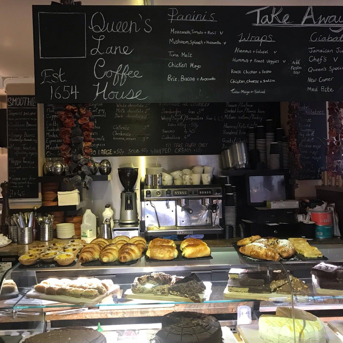 Menu at Queen's Lane Coffee House, Oxford, 40 High St