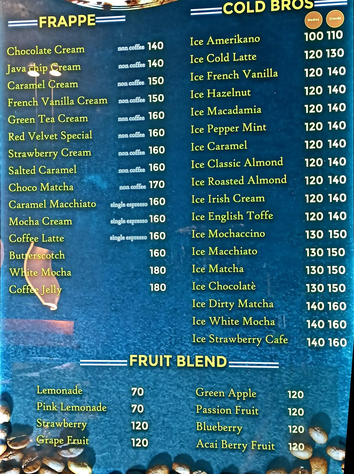 Menu at Calle Cafe by Don Gabriel Montalban Branch, Rodriguez