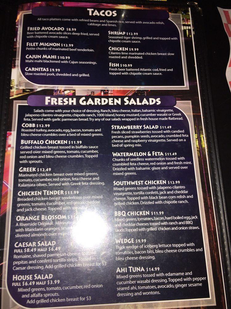 Menu at Lake Alice Trading Co. pub & bar, Riverside