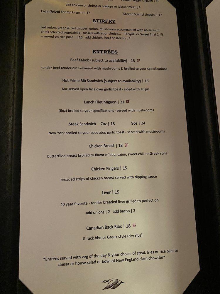 Menu at Lakeshore Restaurant, Regina