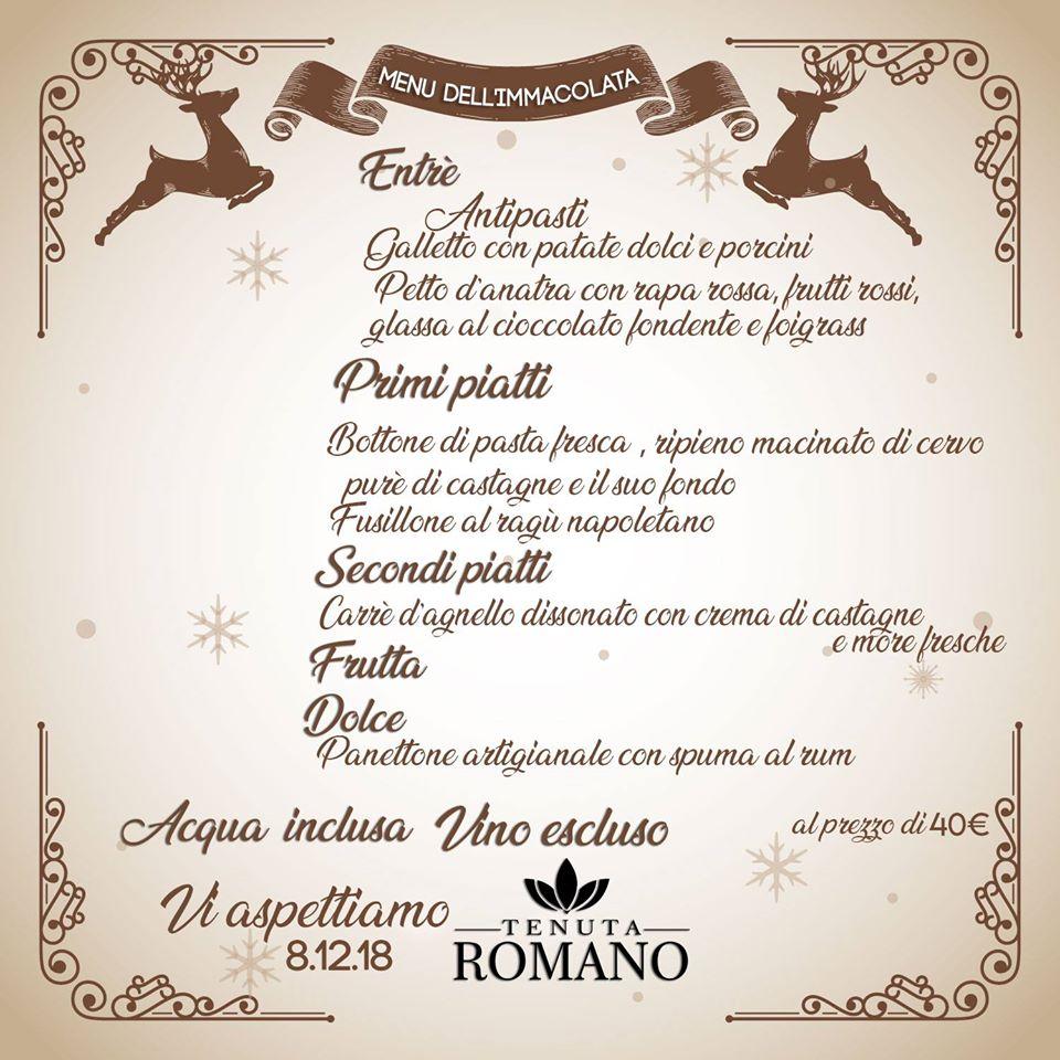 Menu da Tenuta Romano ristorante, Saviano