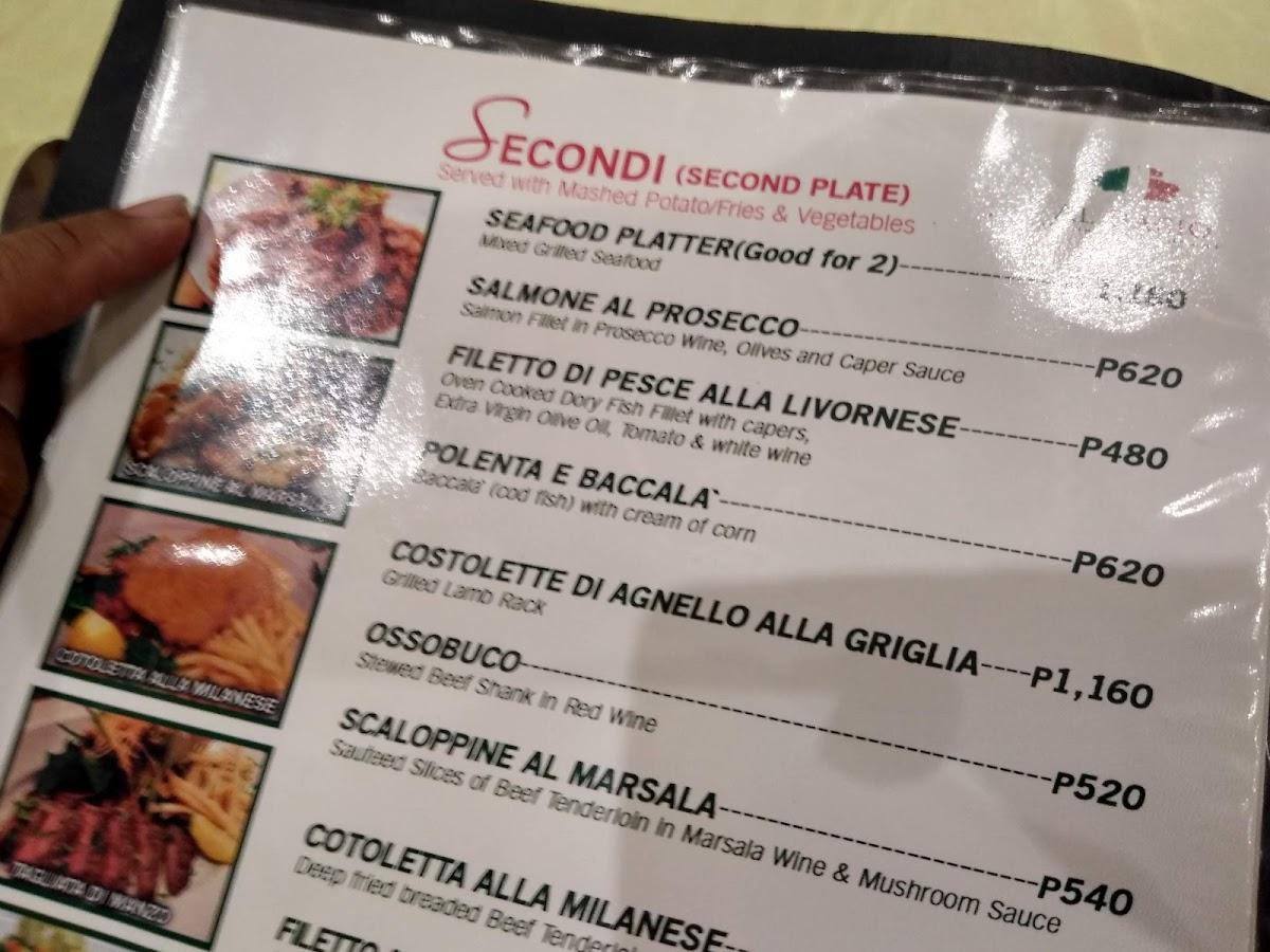 Menu at Al Bacio Italian Restaurant - Angeles City, Angeles