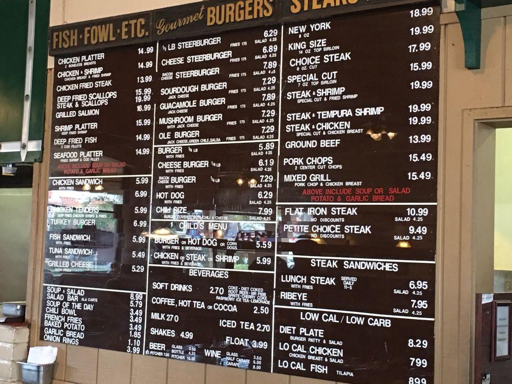 Menu at Burger Pit restaurant, San Jose