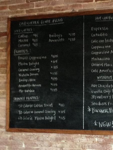 Carta de The Bunker by Cafeína Coffee House, Punta Cana