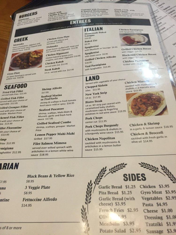 Menu at Stefano Greek Italian Restaurant, Temple Terrace, N 56th St