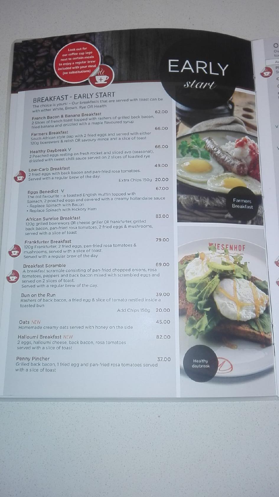 Menu at Wiesenhof Life Hilton restaurant, Hilton
