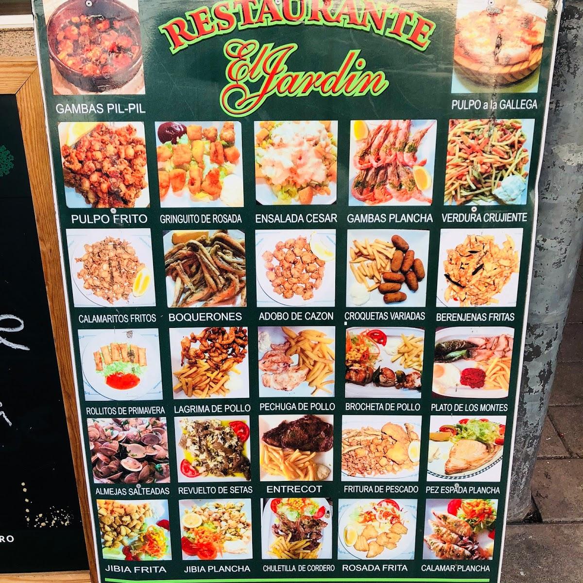 Menu at RESTAURANTE El JARDIN, Málaga, C. Emilio Thuillier