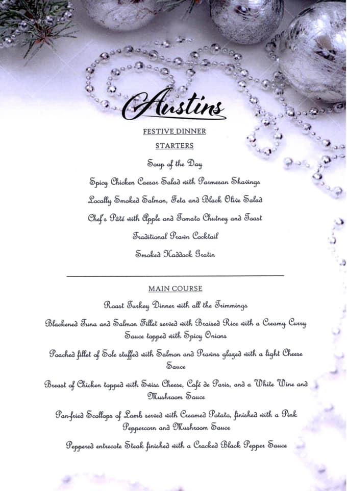 Menu at AUSTINS RESTAURANTS LTD, Girvan