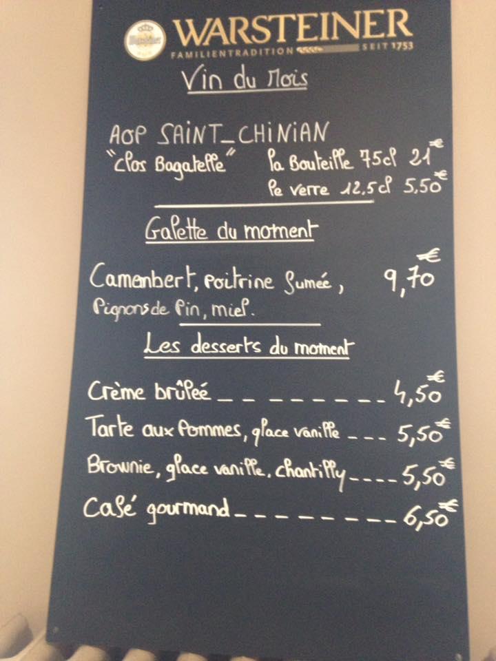 Menu at TY BREIZH restaurant, Châtelaillon-Plage