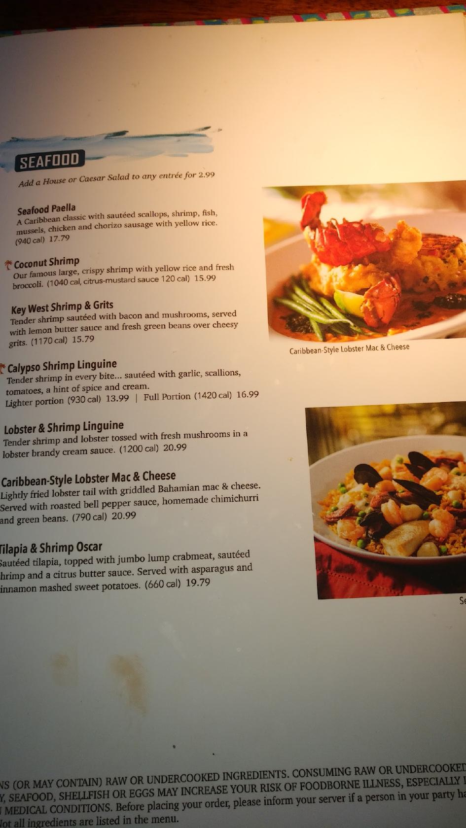 Menu at Bahama Breeze pub & bar, Memphis