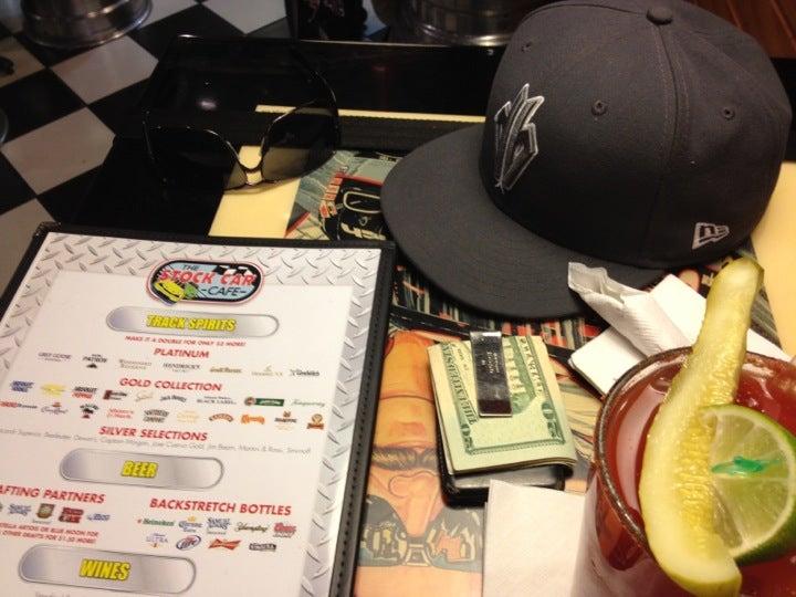 Menu at NASCAR Cafe, Charlotte