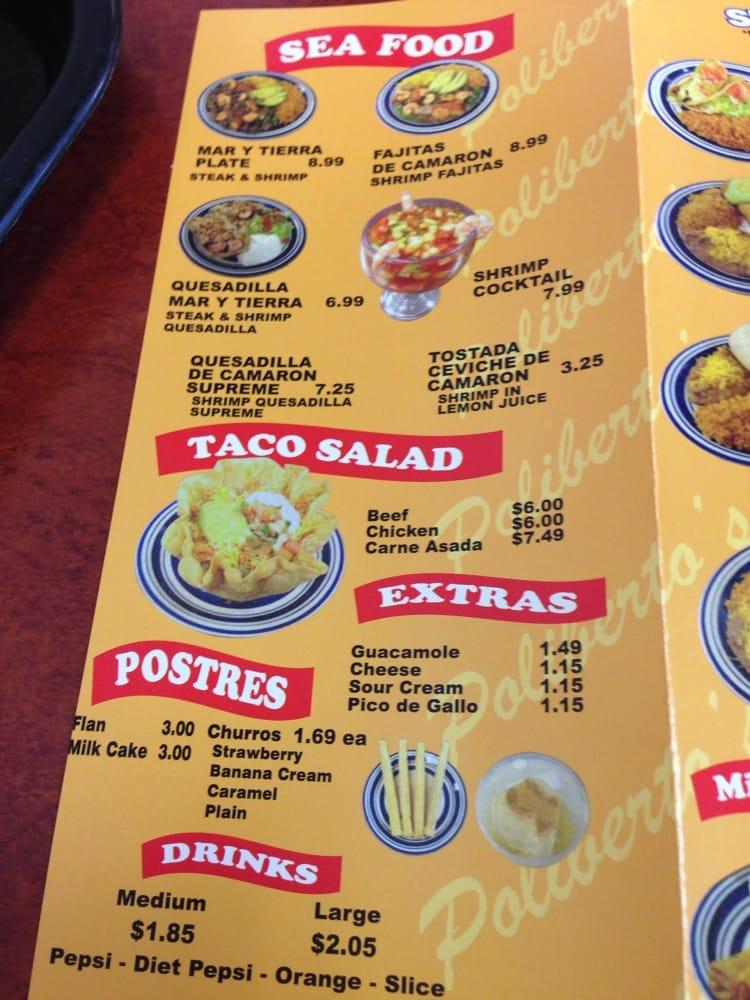 Menu at Poliberto's Bell Rd restaurant, Phoenix, W Bell Rd