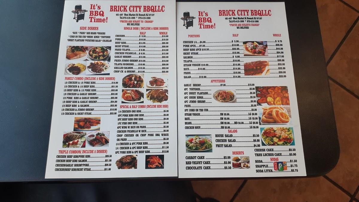 Menu at Brick City Bbq LLC. Churrasquiera, Newark