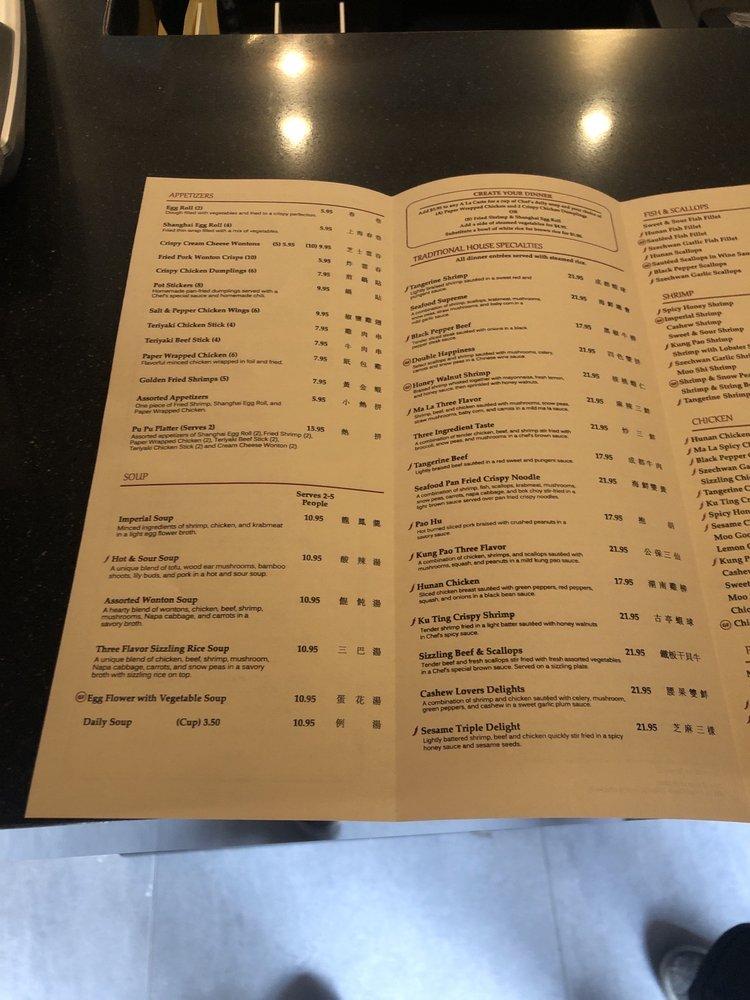 Menu at Chin's Szechwan - Carlsbad restaurant, Carlsbad
