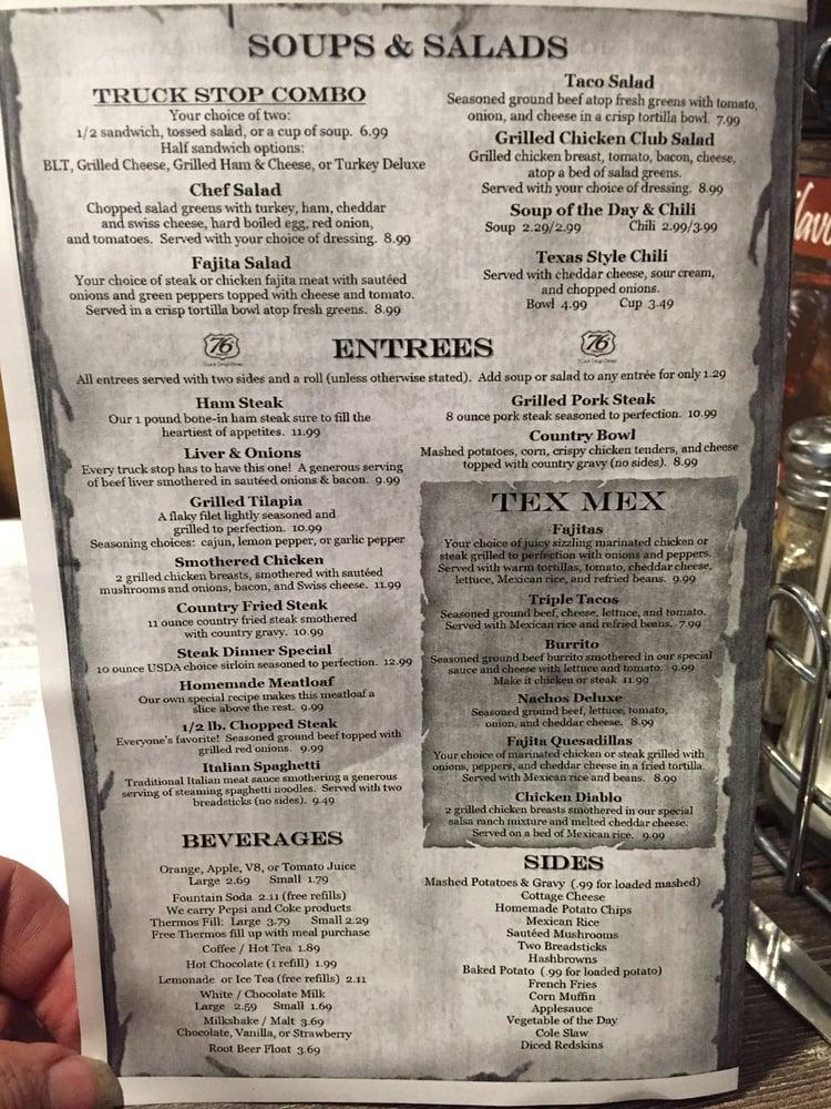 Menu at 76th Street Diner restaurant, Byron Center