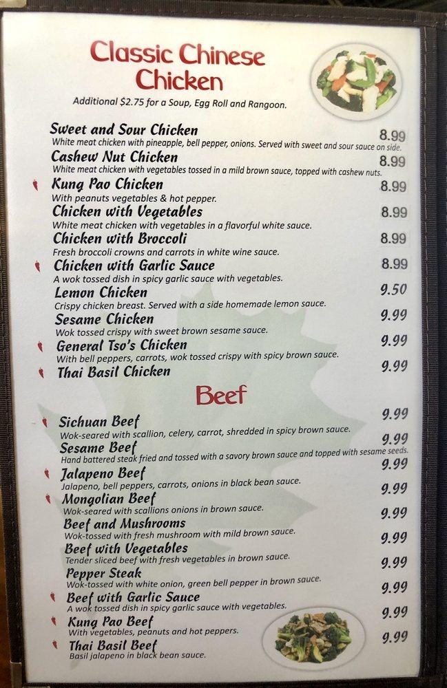 Menu at China Bowl restaurant, Boerne