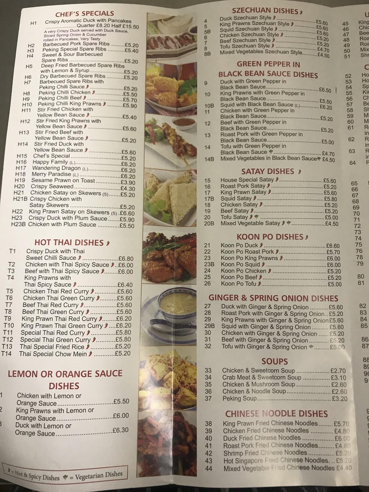 Menu at May Sum fast food, Stalham