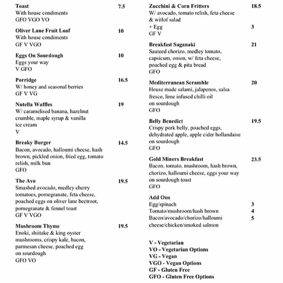 Menu at Warrandyte Stonehouse Cafe, Warrandyte