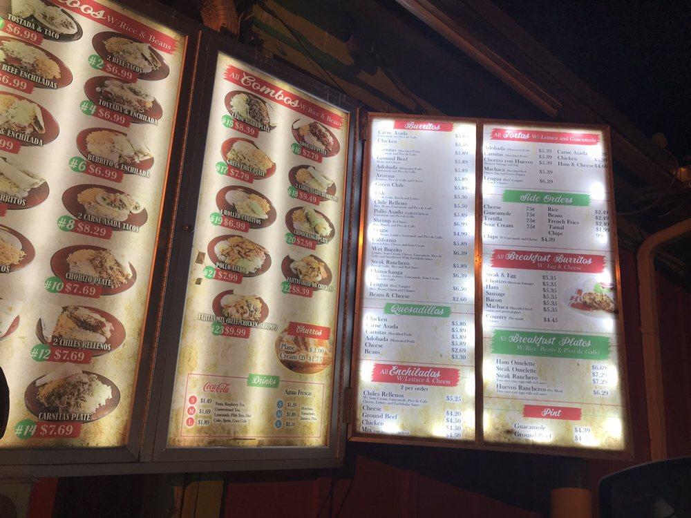 Menu at Juventino's Authentic Mexican Food restaurant, Council Bluffs