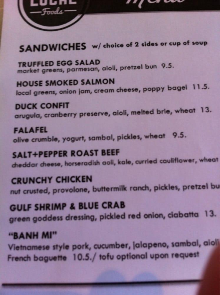Menu at Local Foods - Rice Village restaurant, Houston