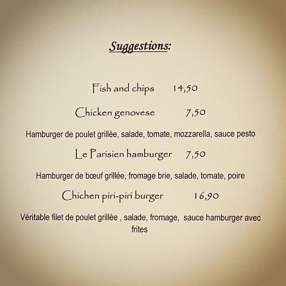 Menu at Snack Time Sàrl pub & bar, Clervaux