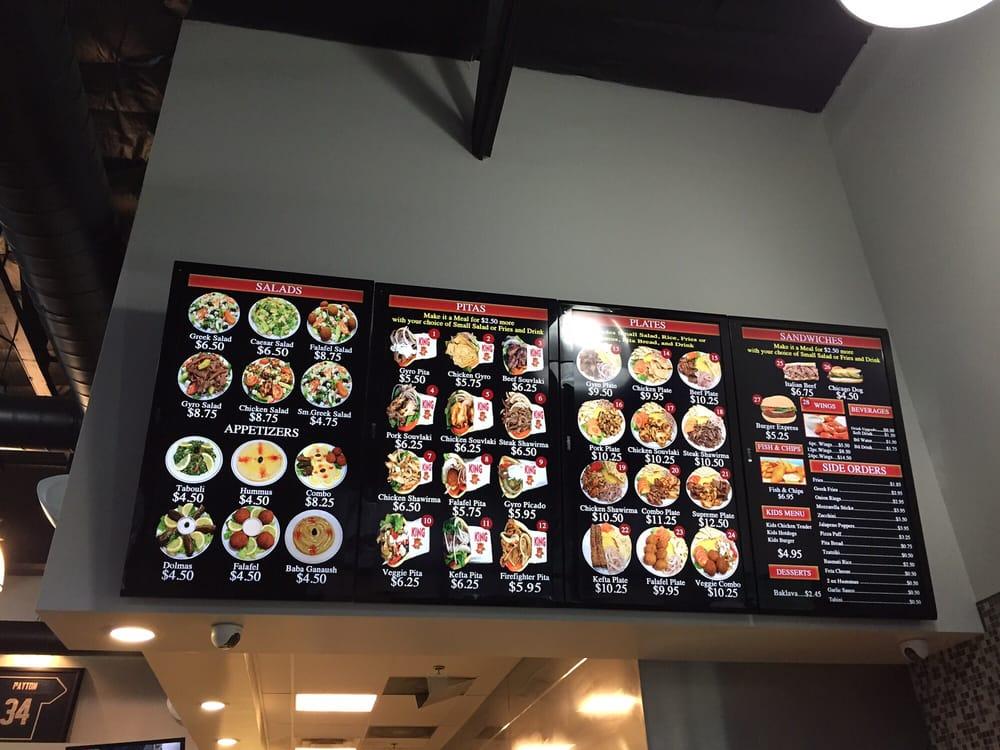 Menu at King Of Gyros restaurant, Tempe