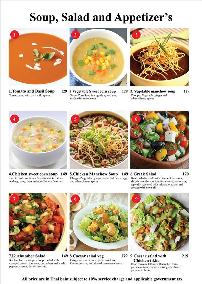 Menu at Masala Express restaurant, Bangkok, 6 Soi Sukhumvit 22