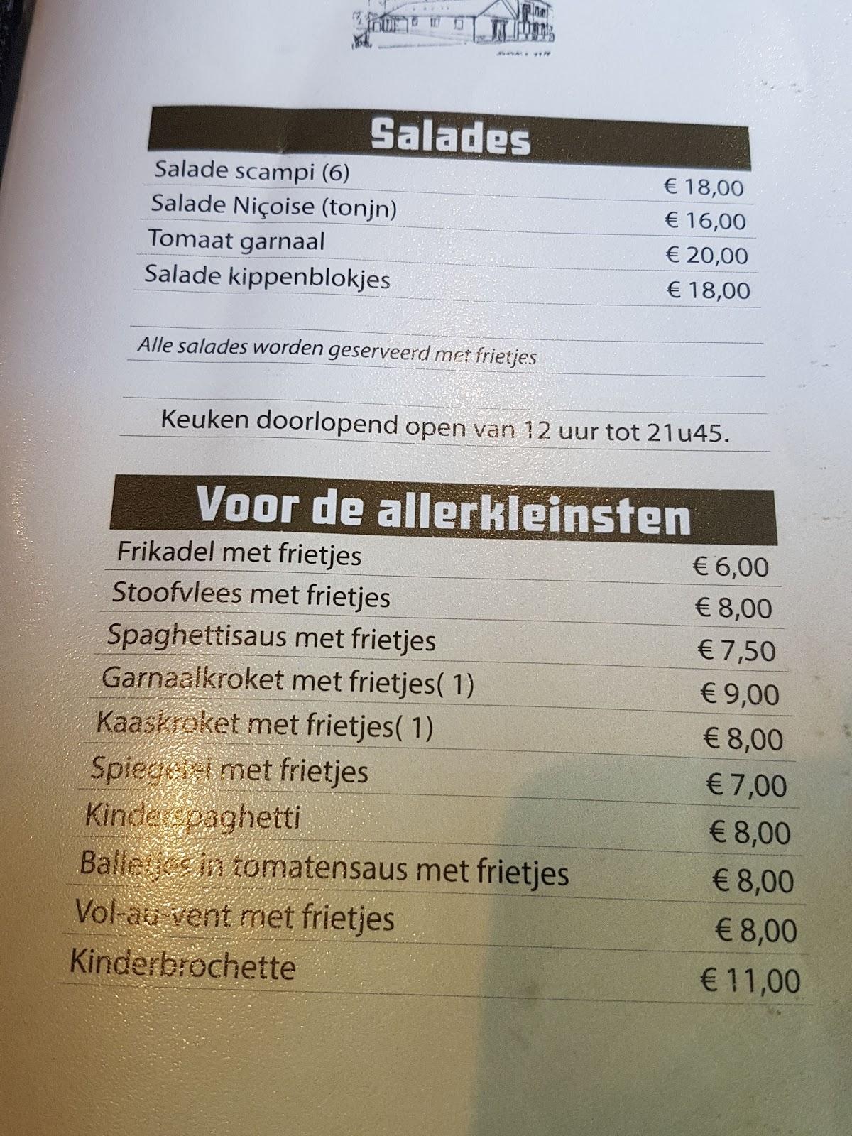 Menu at Praat- en eetkaffee Madelon, Ninove