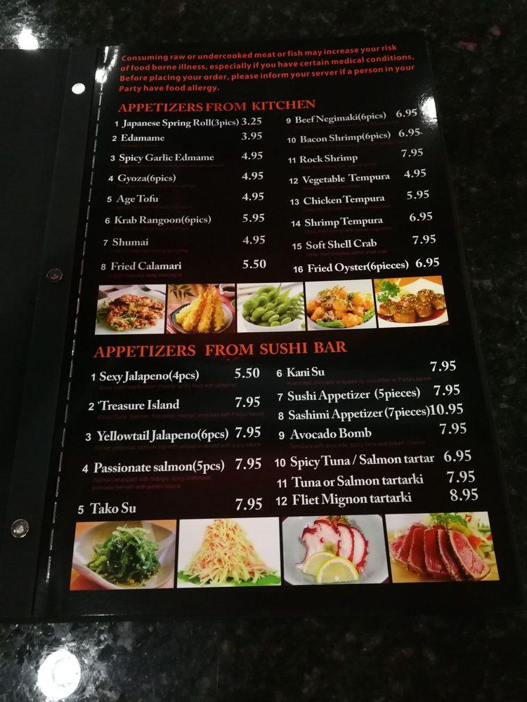 Carta de Ume Japanese Restaurant, El Reno