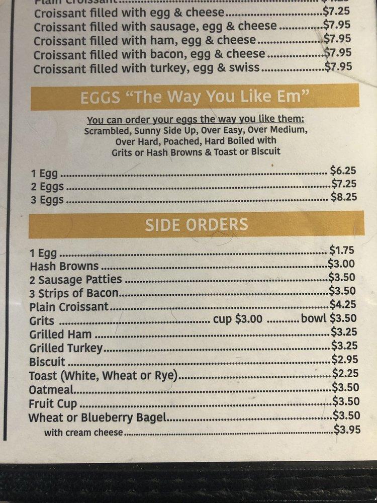 Menu at Chateau Cafe, New Orleans, 139 Allen Toussaint Blvd