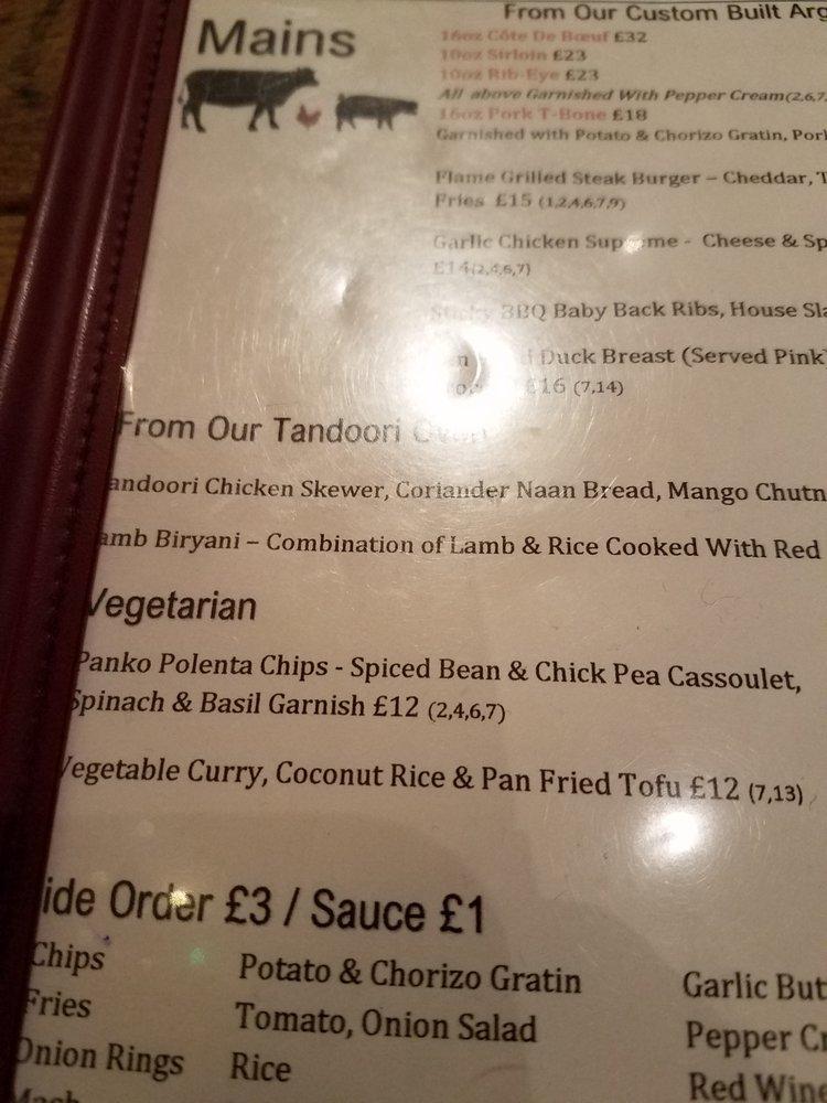Menu at Flame pub & bar, Belfast