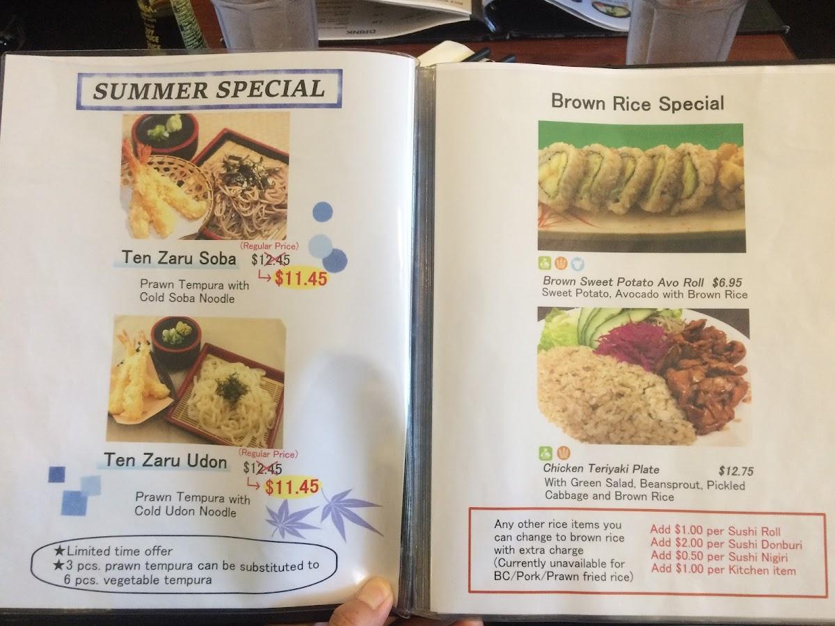Menu at Takeya Sushi restaurant, Richmond, No 1 Rd #17