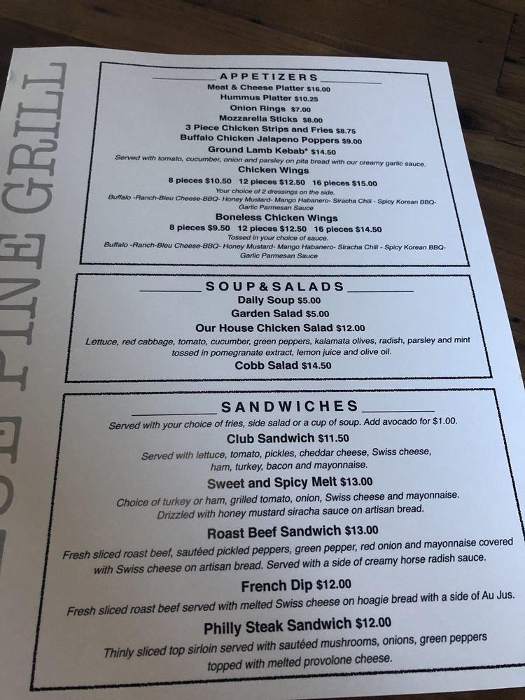 Menu at Blue Pine Grill pub & bar, Gresham