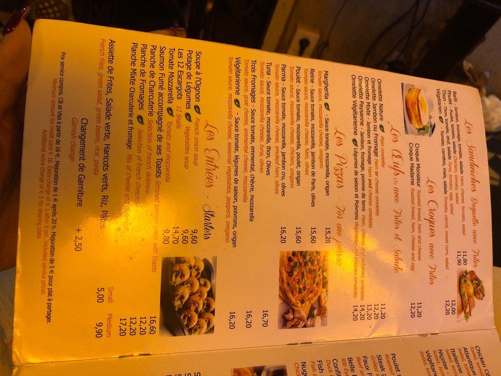 Menu at Le Bailli de Suffren restaurant, Paris, 7 Av. de Suffren