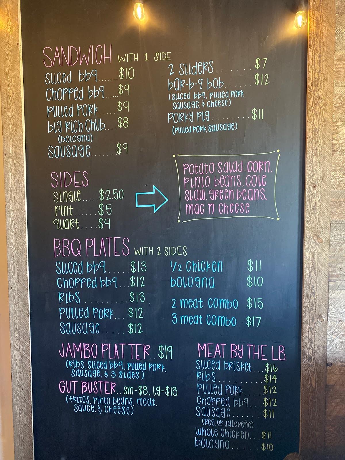 Menu at Brock's Food and Drink pub & bar, Granbury