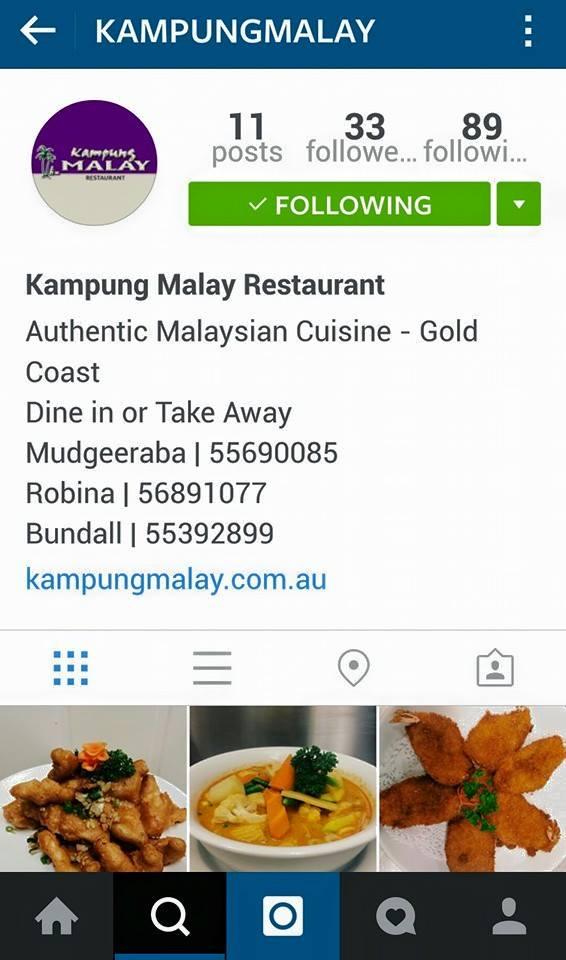 Menu at Kampung Malay Restaurant, Bundall, Shop 6&7