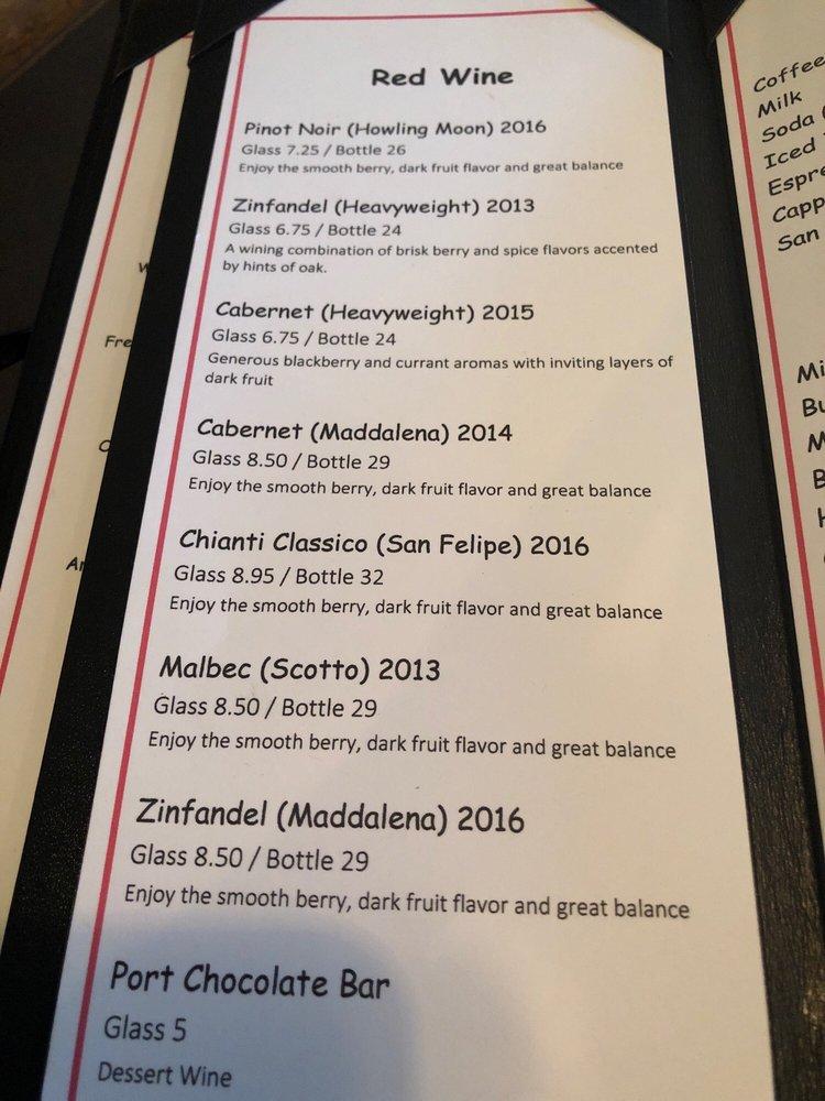Menu at Little Roma Restaurant, La Mesa, Baltimore Dr #104