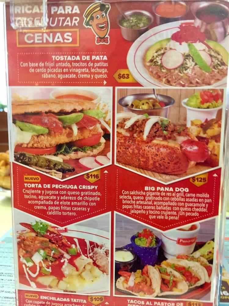 Carta del restaurante Panamá Los Mochis, Los Mochis