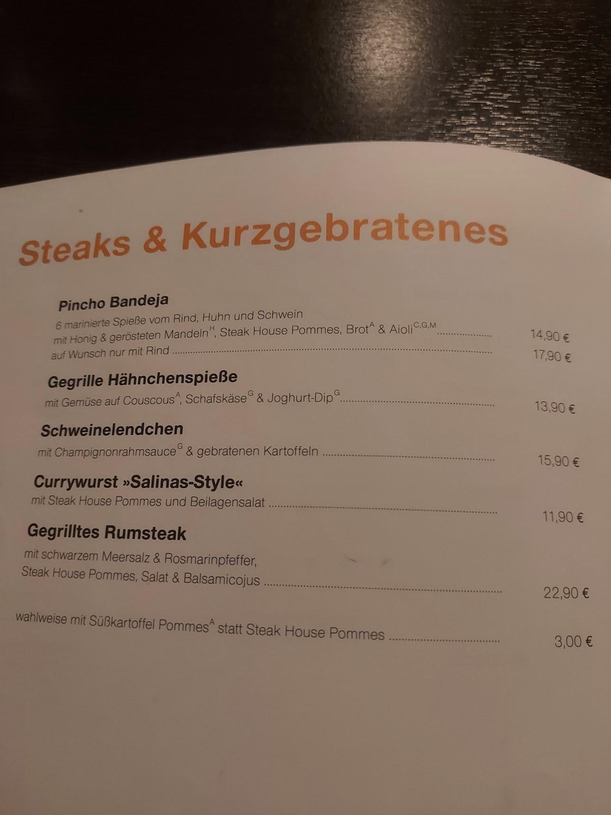 Speisekarte von Salinas Restaurant, Mönchengladbach