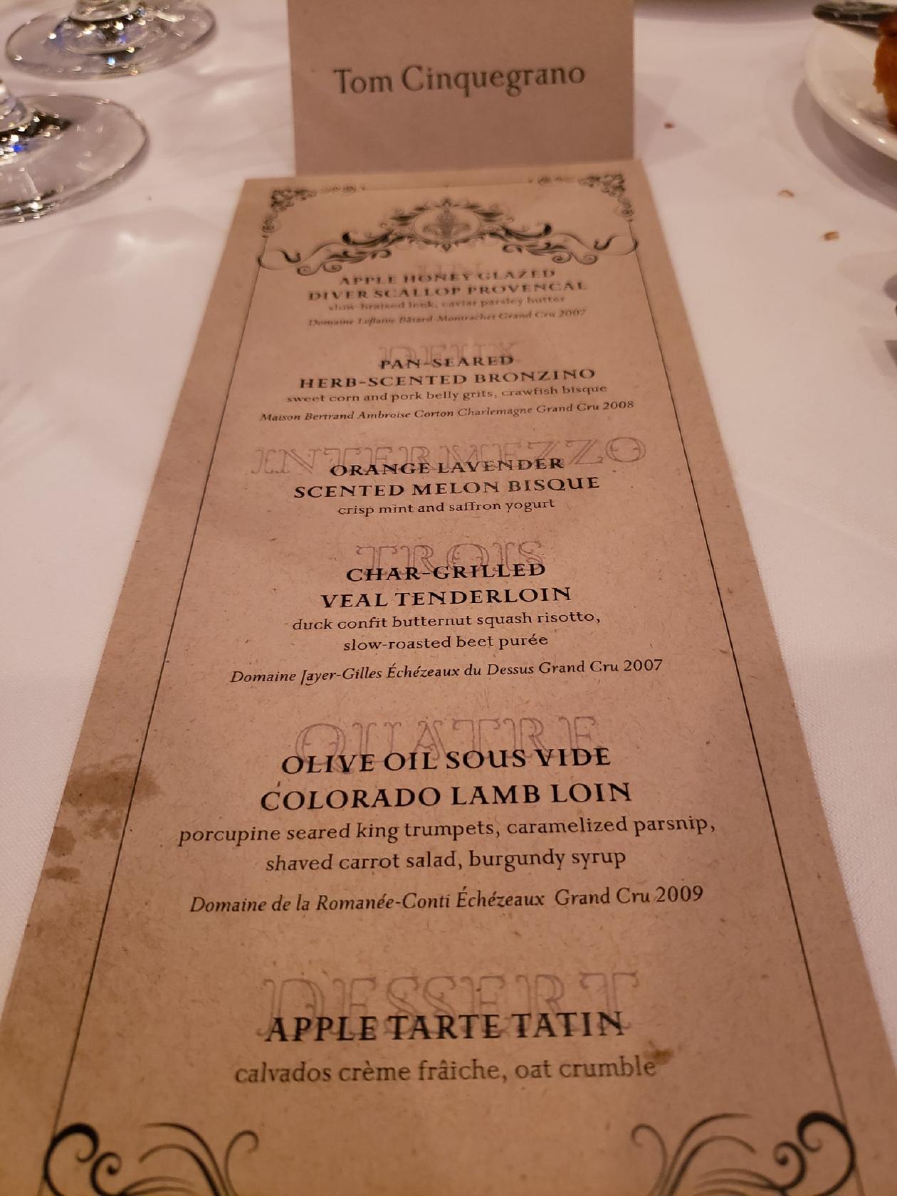 Menu at The Tavern And Whiskey Bar At The Longboat Key Club, Longboat ...