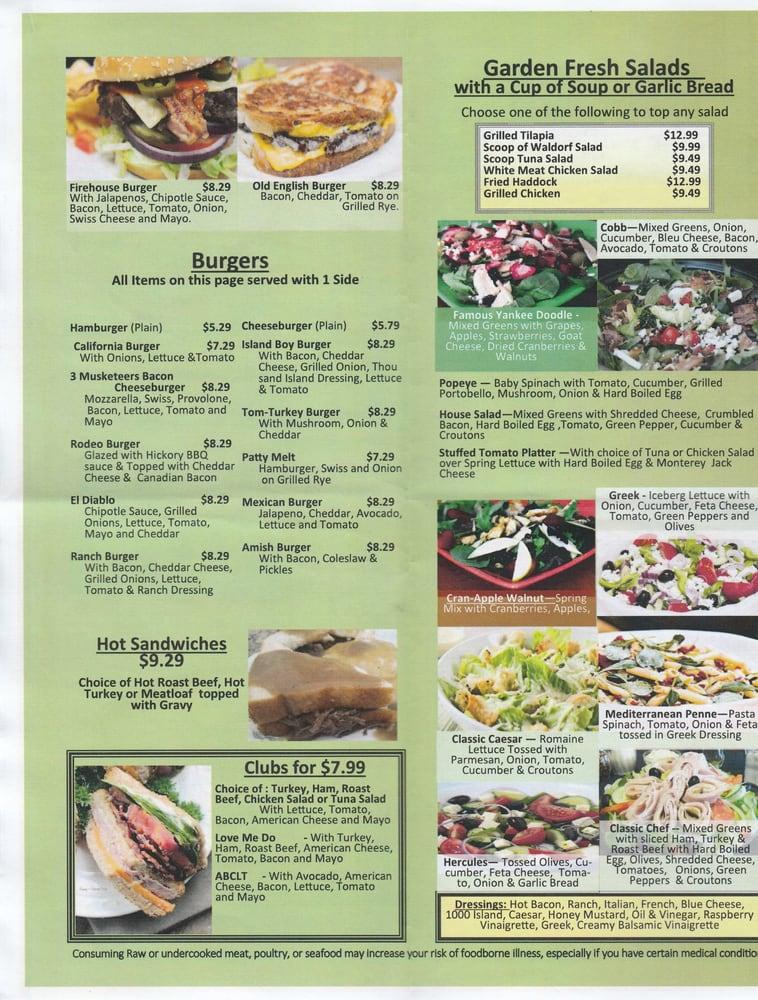 Menu at Yankee Doodle Restaurant, Wormleysburg