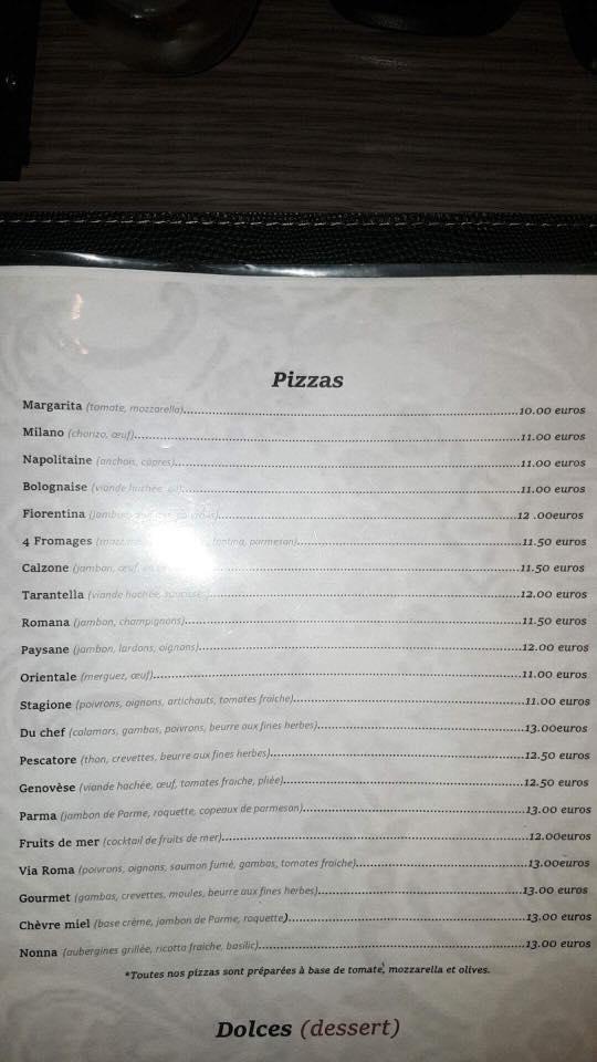 Menu at Via Roma Colmar restaurant, Colmar, 13 Av. de la Liberté