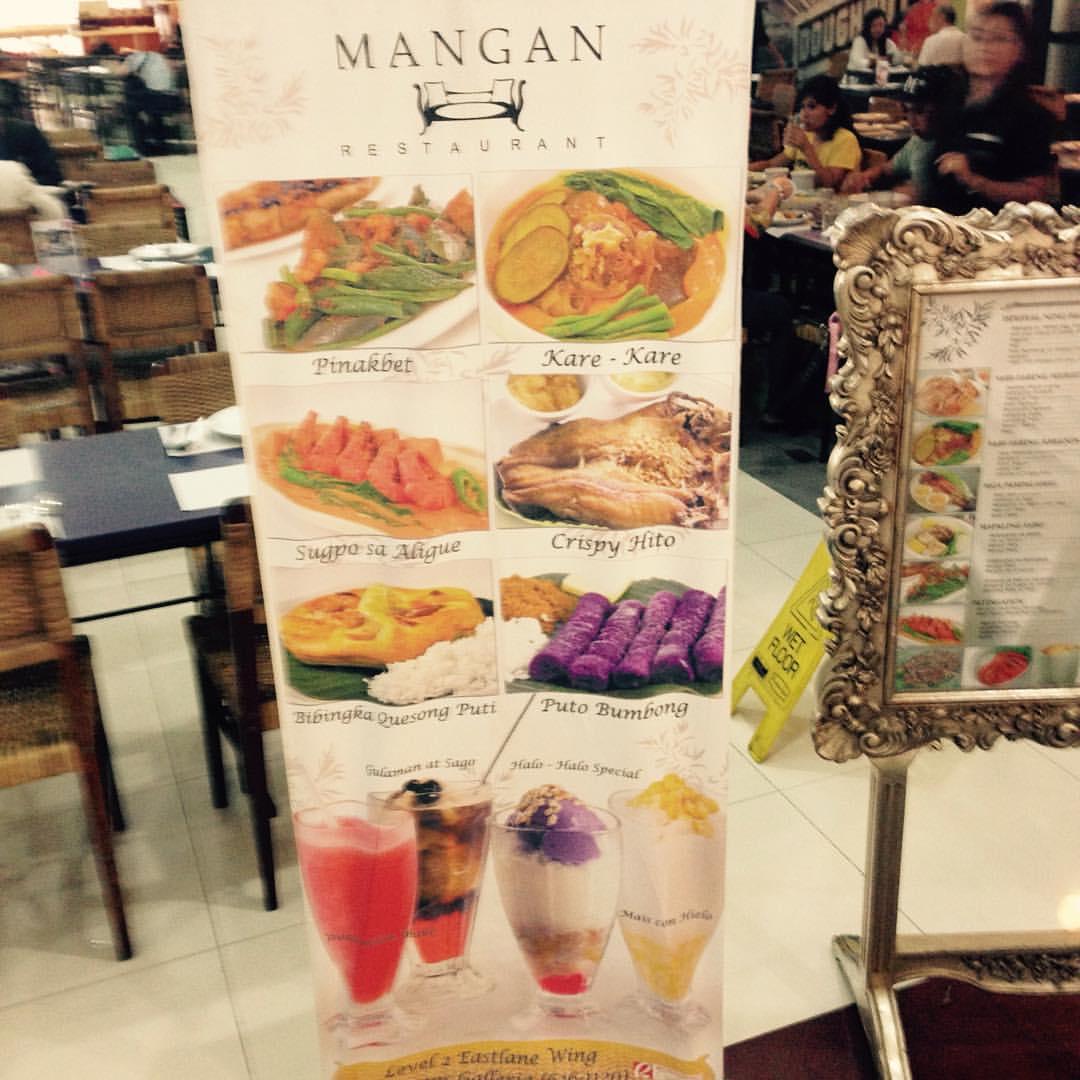 Menu at Mangan restaurant, Quezon City, Ortigas Ave